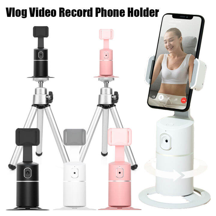 360 Rotation Auto Face Tracking Camera Phone Holder Tripod AI Smart Shooting Selfie Stick for ...