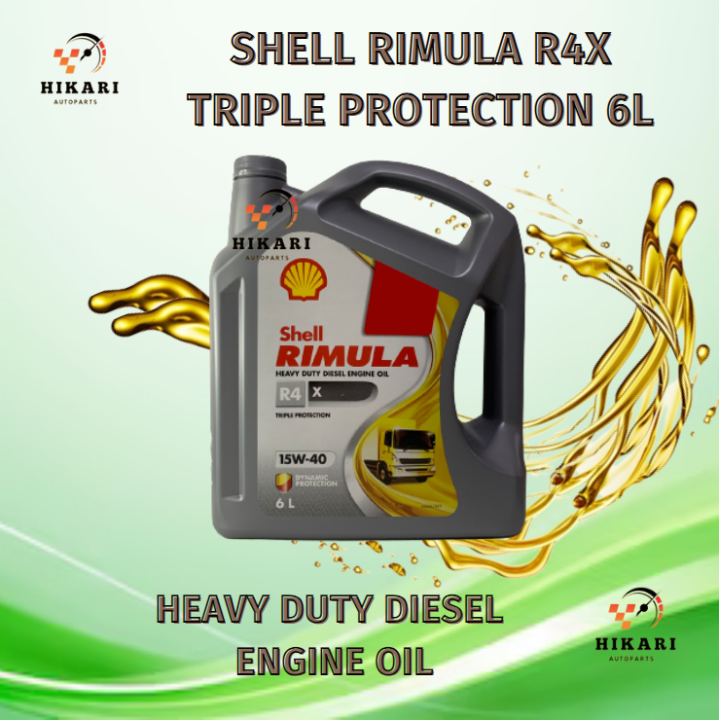 Shell Rimula R4X Heavy Duty Diesel Engine Oil 6 Liters | Lazada PH