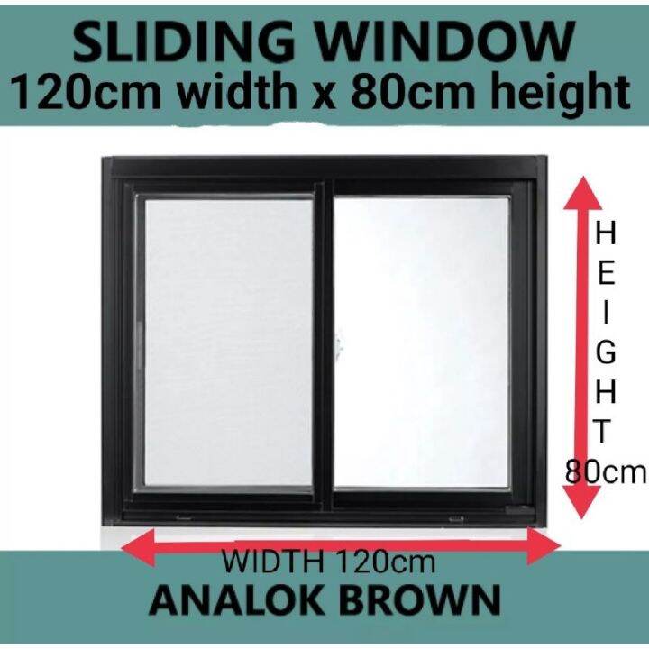 【hot Sales♡】 sliding window with free screen 120cm width x 80cm height ...