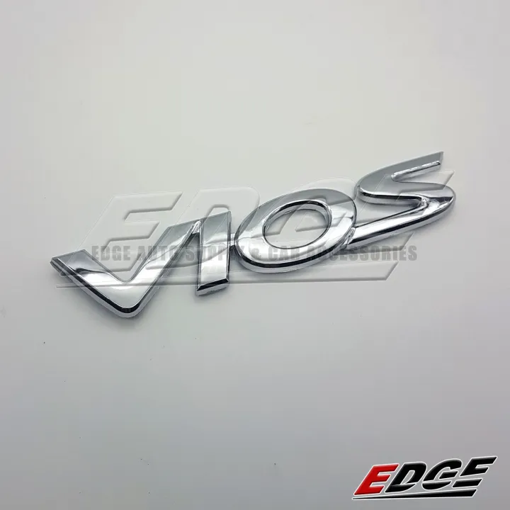 Emblem - VIOS - Chrome - 2.5x13.2cm // toyota adhesive ready sticker ...