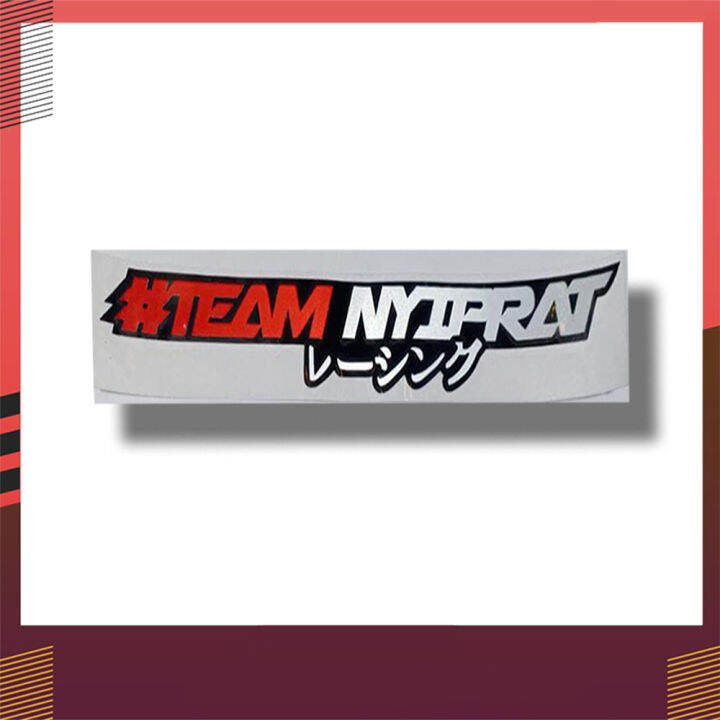 Stiker Vinyl Untuk Aksesoris Motor Logo TEAM NYIPRAT Stiker Motor ...