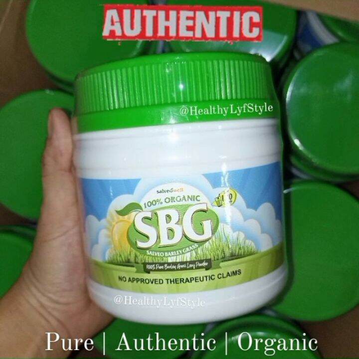 SBG SALVEO BARLEY GRASS POWDER JUICE JAR Pure AUTHENTIC Organic Barley ...