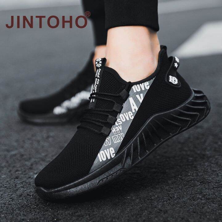 Jintoho】รองเท้าผู้ชาย,รองเท้าผู้ชายแฟชั่นสีดำรองเท้ายางแฟชั่นกลางแจ้ง ...