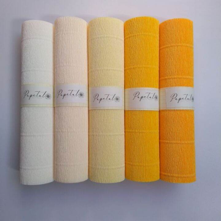 【COD4】 (Sale on Selected Items) Italian Crepe Paper 180g White-Yellow ...