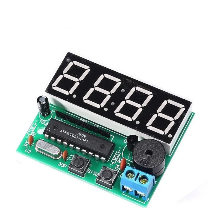 AT89C2051 4 Bits Digital Electronic Clock DIY Kit ชุดประกอบนาฬิกาปลุก ...
