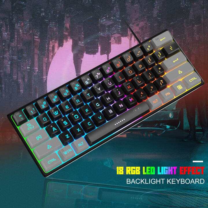 MageGee TS91 / 92 60% Compact Wired Keyboard 61 Keys RGB Backlight ...