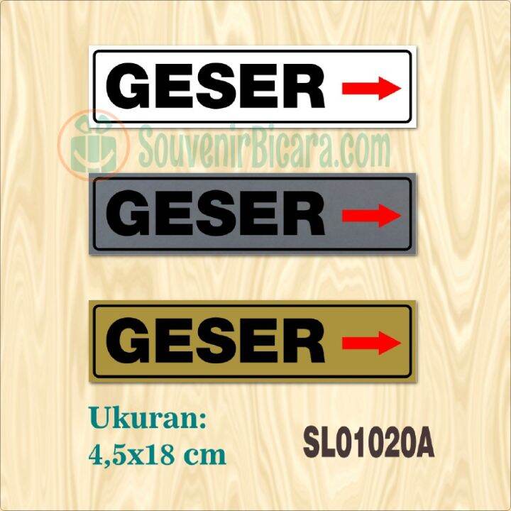 Sign Label Penunjuk - GESER KANAN - SL010020a | Lazada Indonesia