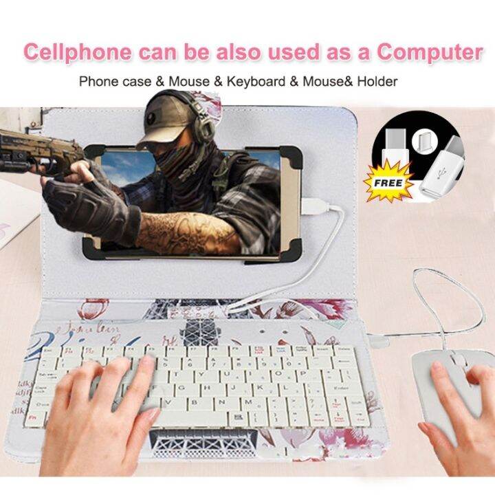 Open A Type-C/Micro-Usb Portable Keyboard Mouse Set Android Phone for ...