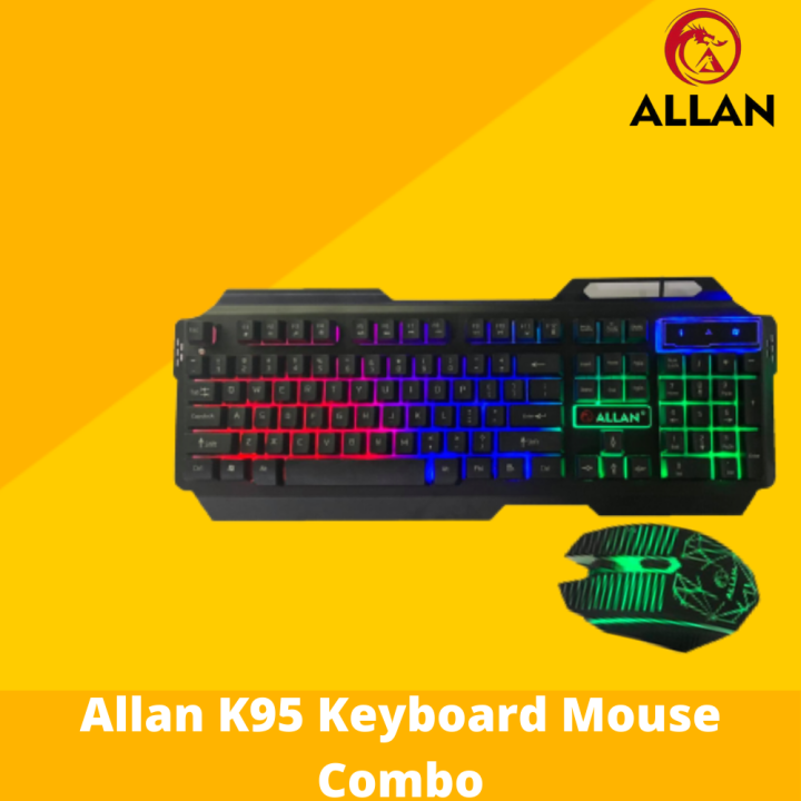 Allan Brand New Mechanical k95 Gaming Keyboard and Mouse Combo with LED ...