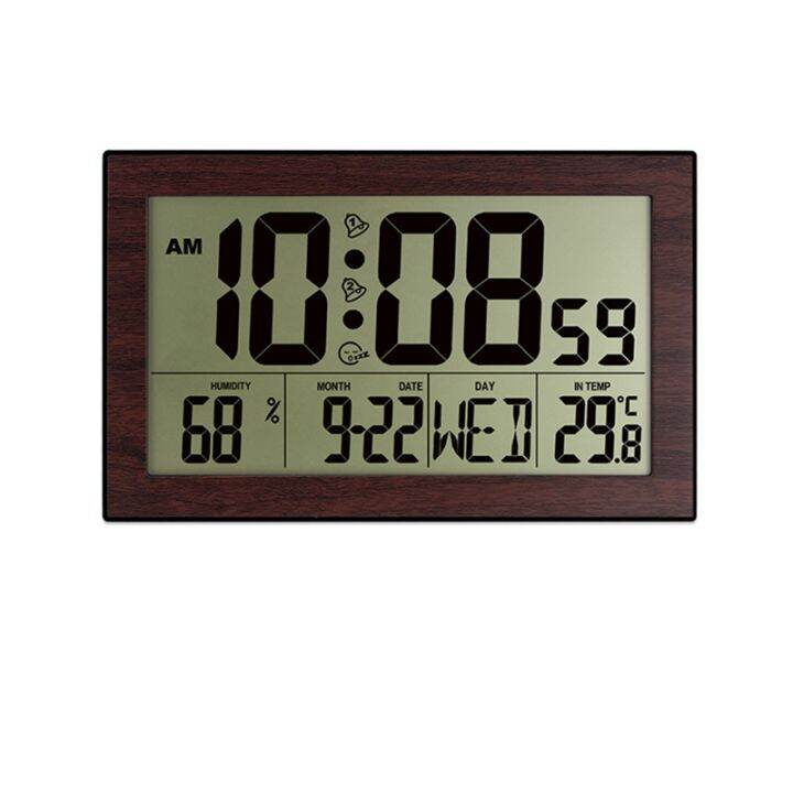 Digital Wall Clock,Number Time Temperature Calendar Alarm Table Desk ...