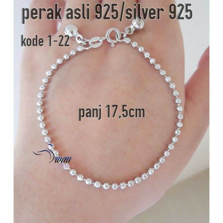 gelang biji lada perak 925 lapis mas putih ANTI KARAT | Lazada Indonesia