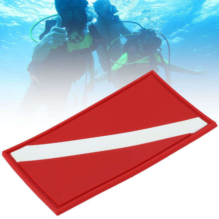 PVC Scuba Diving Flag Patch Diver Down ป้ายกระเป๋าเป้สะพายหลังเปลี่ยน ...