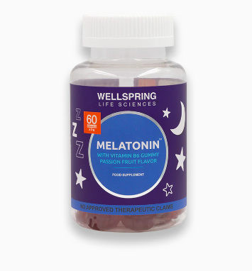WELLSPRING Melatonin Sleep Aid Gummies for Sleep Passionfruit Flavor 60 ...