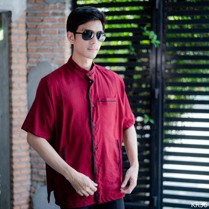 เสื้อกุรงแขนสั้น เสื้ออิสลามผู้ชาย KR36วาริสมุสลิม | Lazada.co.th