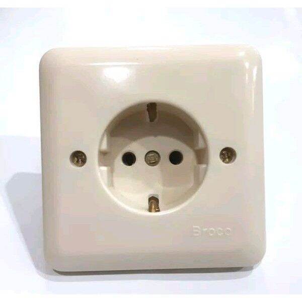 20 PCS Broco IB Stop Kontak Arde Cream 5511U New Gee Inbow Tanam Original / Broco Stop Kontak ...