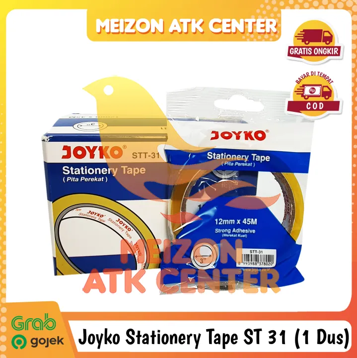 JOYKO Stationery Tape ST 31 12mm x 45m Isolasi Solatip Solasi Bening [1 ...