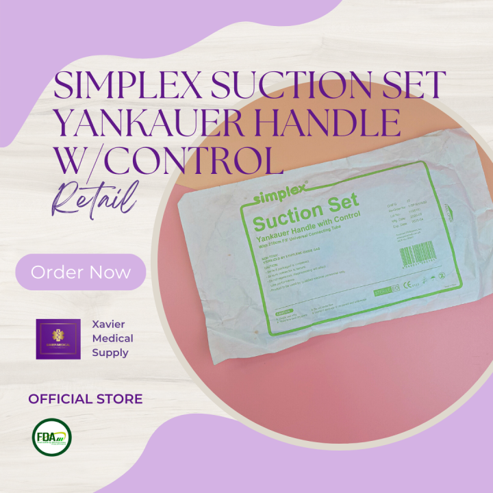 SIMPLEX Medical Suction Set Yankauer Handle with Control RETAIL (SOLD ...