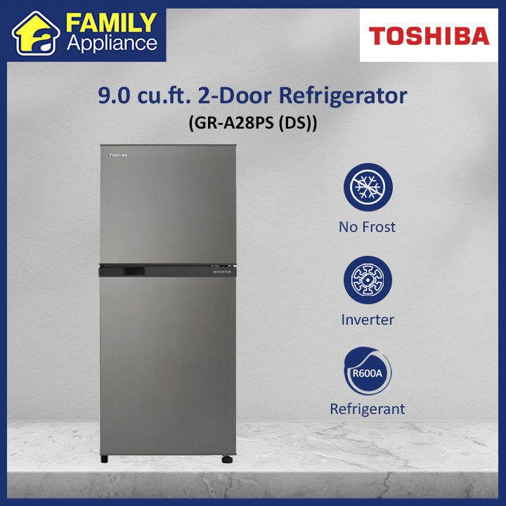 TOSHIBA 9 cu.ft. 2-Door No frost Refrigerator Inverter GR-A28PS(DS ...