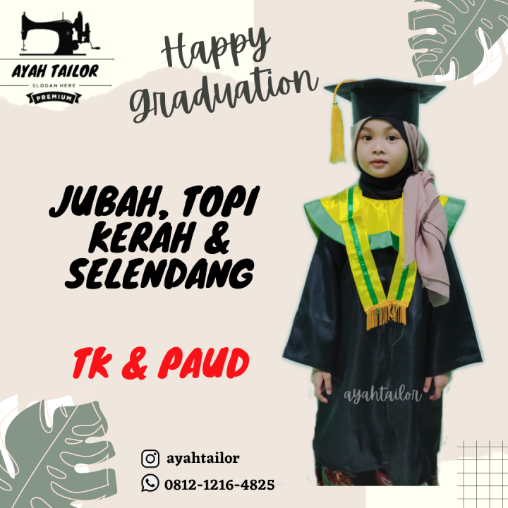 BAJU WISUDA TK, TOGA WISUDA TK / PAUD LENGKAP 1 SET | Lazada Indonesia