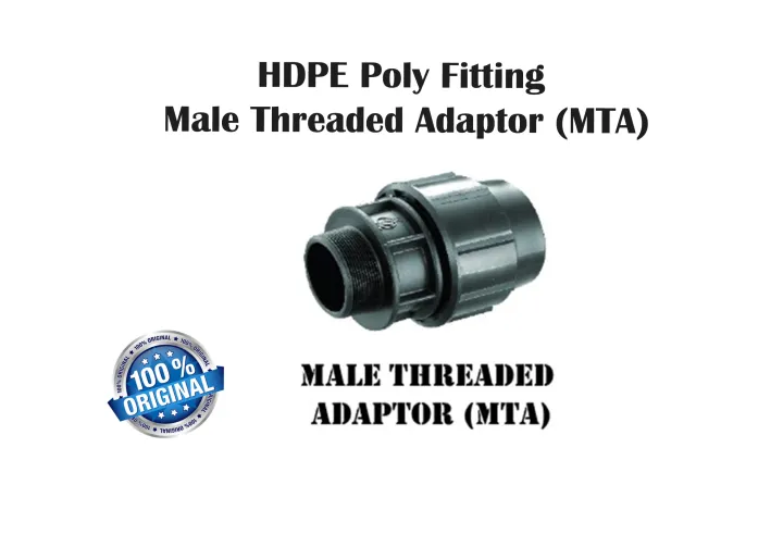 HDPE Poly Fitting Male Threaded Adaptor (MTA) | Lazada