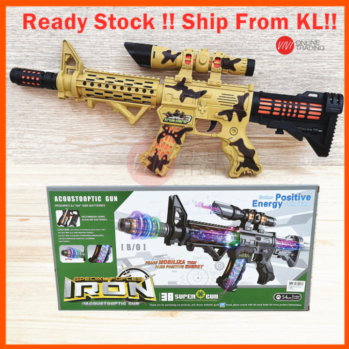 Super Electronic Submachine Toys Gun With Laser Light and Sound Mainan ...