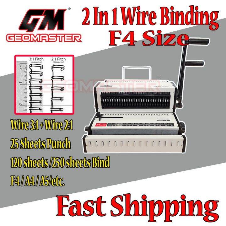 Geomaster 2:1 Wire & 3:1 Wire Binding , Heavy Duty F4 Size Wire Binding ...
