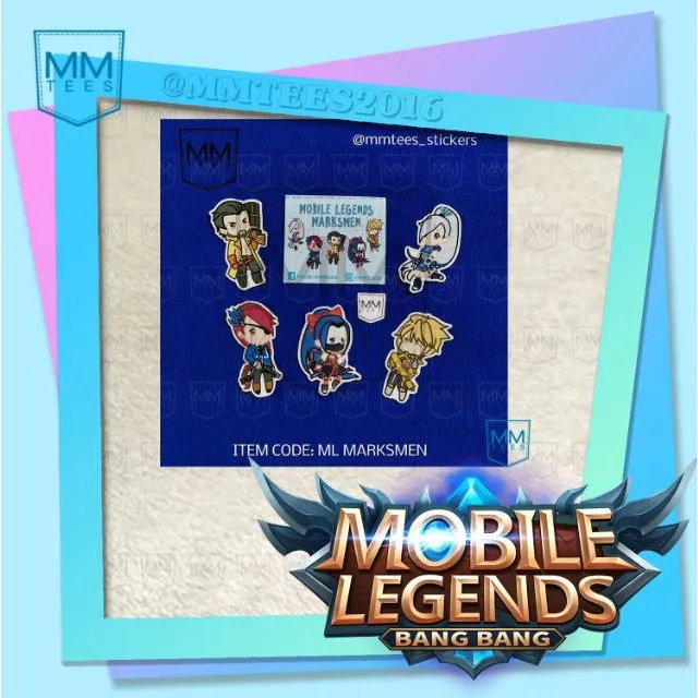 &p.MOBILE LEGENDS ML MARKSMAN WATERPROOF VINYL STICKER PACK miya roger ...