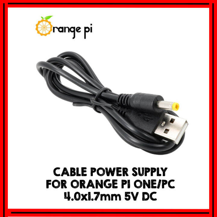 Orange Pi Cable Power Supply 4.0x1.7mm 5V DC Barrel Jack OPI ONE/PC ...