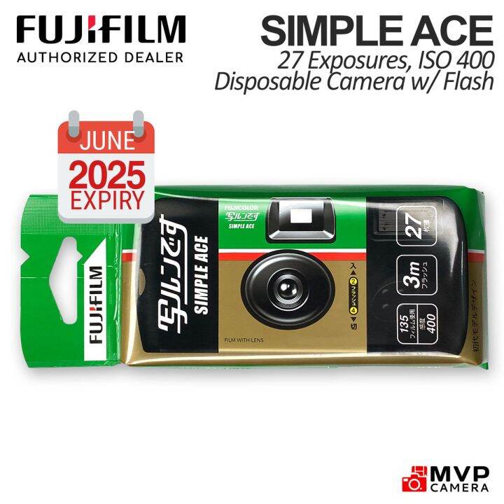 FUJIFILM SIMPLE ACE 27 Exposures ISO 400 Color Negative Film Disposable ...