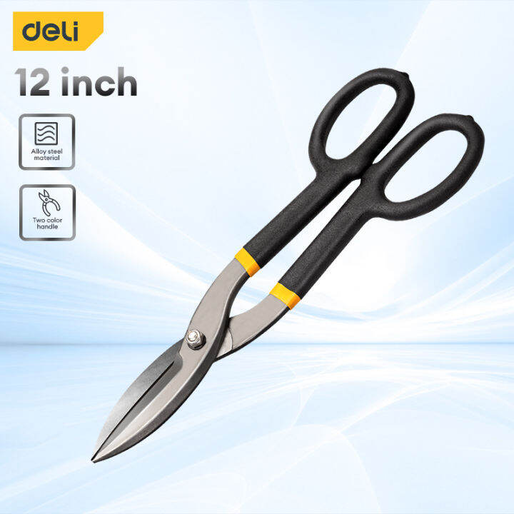 Deli Tin Snips 12” Tin Snips Sheet Straight Cut Shear Sheet Metal ...