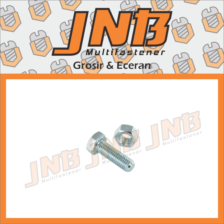 Baut Mur Putih M12 x 20 Kunci 19 Putih Baud HEX umum Set dengan Mur ...