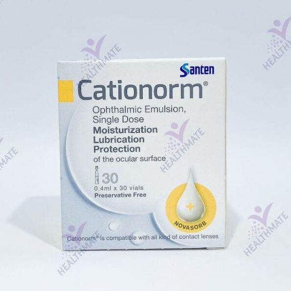 Cationorm ophthalmic Emulsion (0.4 ml x 30 vials) | Lazada