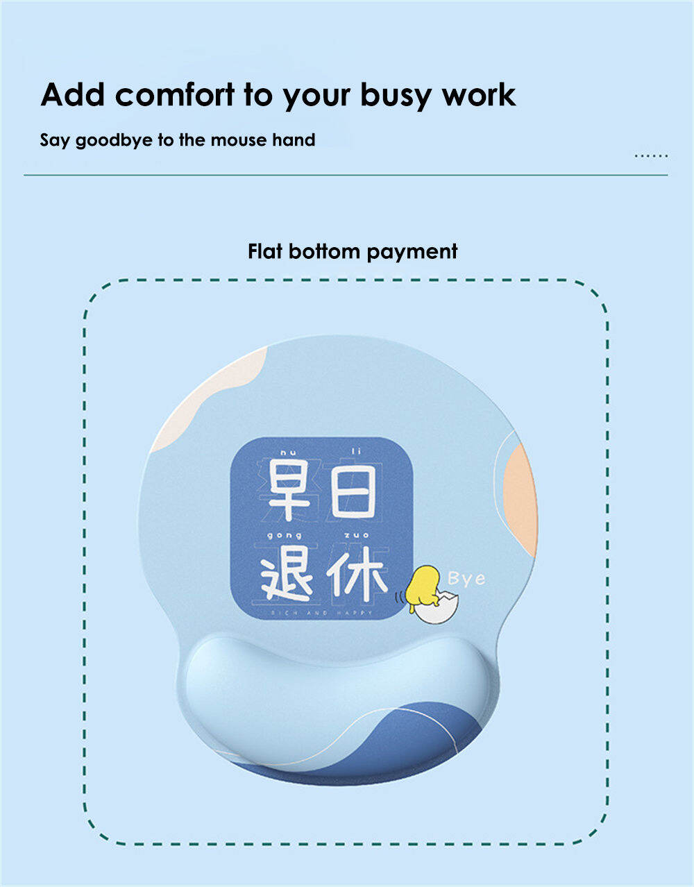 Abaaba (วัสดุคุณภาพสูง) อินส์วินด์ซิลิโคนแป้นพิมพ์สุดน่ารักแผ่นรองพัก ...