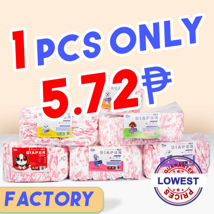 Factory Made Qti Pet Dog Diaper XXS/XS/S/M/L/XL Female Male Dog | Lazada PH