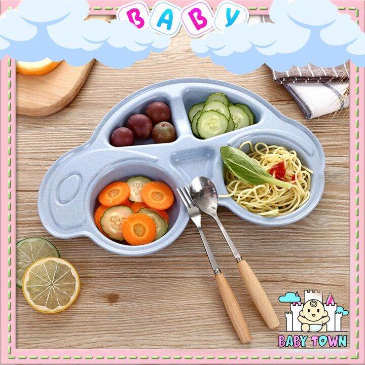 Baby Cute Car Design Food Plate Feeding Dish Plate Reka Bentuk Kereta ...