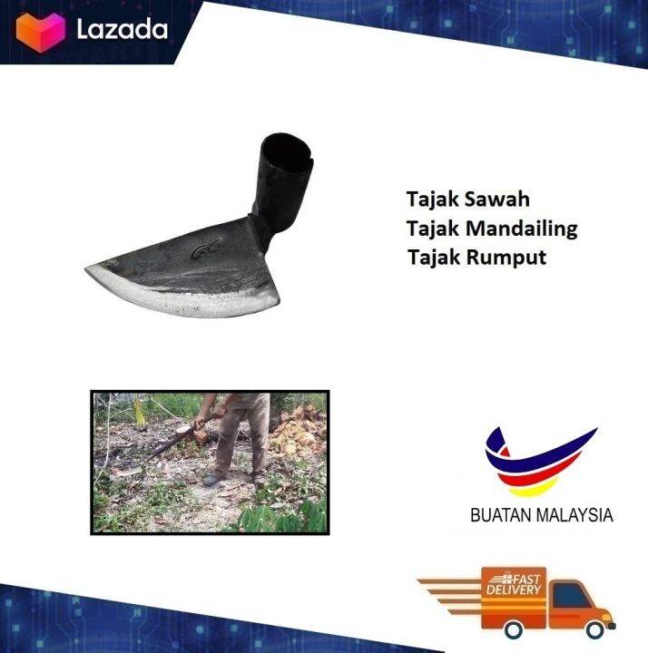TAJAK / TAJAK RUMPUT BESI TAJAK ANGLE HOE for CUTTING GRASS / MATA ...