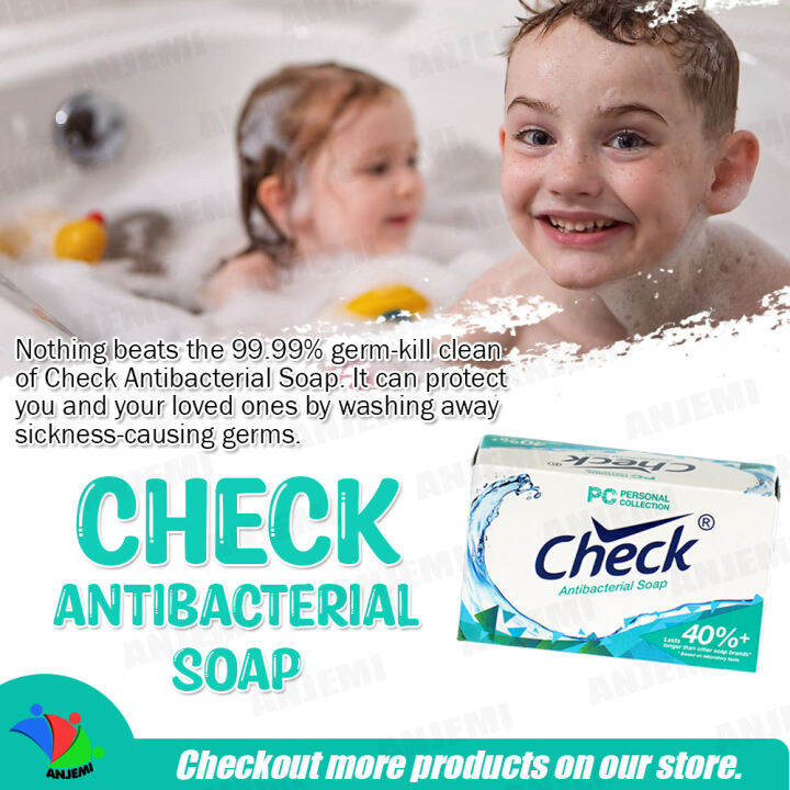 Personal Collection Check Classic Antibacterial Soap 135g Germ-kill ...