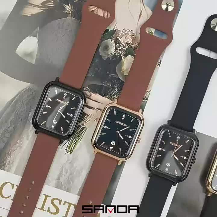 Sanda Quartz Men's and Women's Watch Simple Strip Nail Calendar Outdoor ...