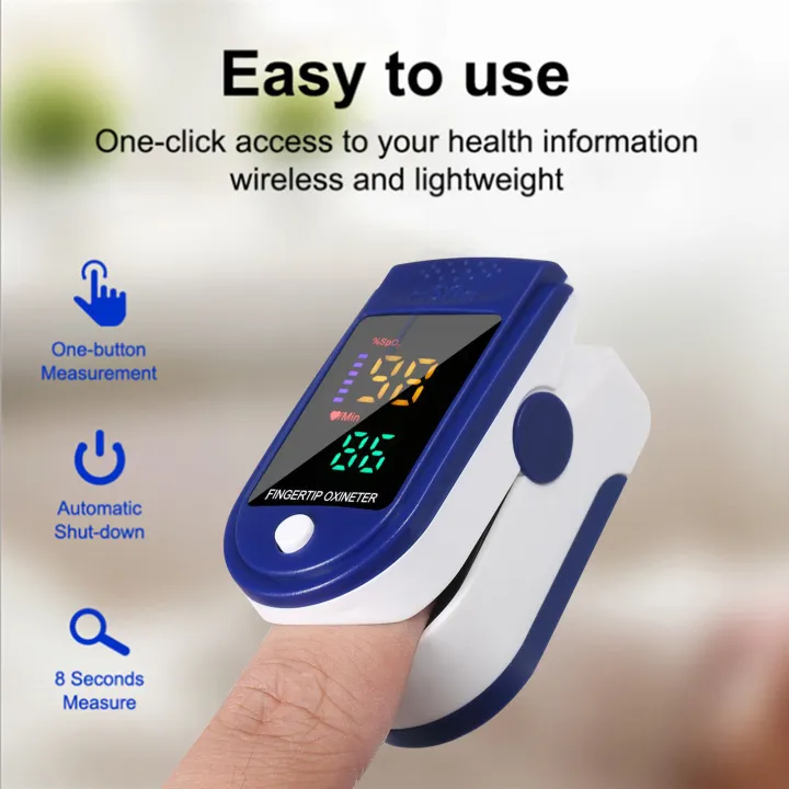 Docooler Digital Fingertip Pulse Oximeter LED Display Blood Oxygen Sensor Saturation Mini SpO2 ...