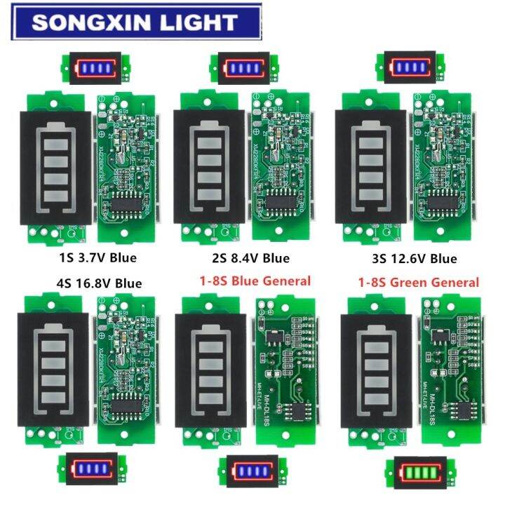 1S 8S 1S/2S/3S/4S 1 8S Single 3.7V Lithium Battery Capacity Indicator ...