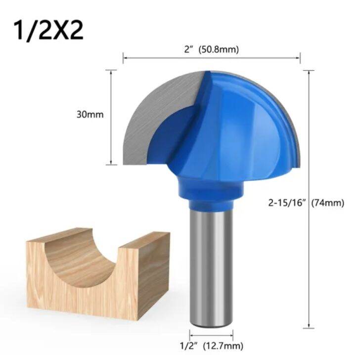 Mata Profil Router Setengah Lingkaran Round Nose Bottom Shank 1/2 ...