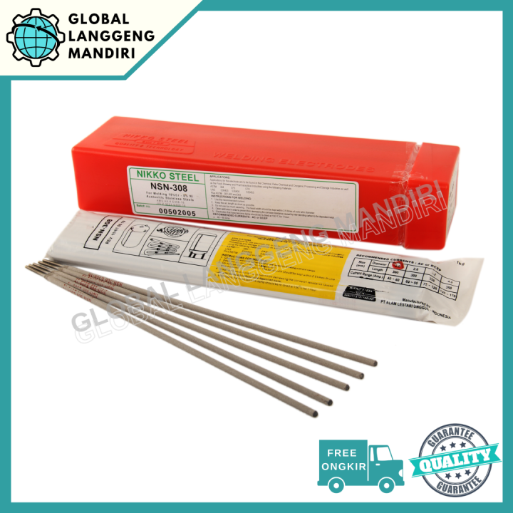KAWAT LAS STAINLESS NSN308 2.0MM (1KG) NIKKOSTEEL / KAWAT LAS STICK NSN 308 2.0MM NIKKO | Lazada ...