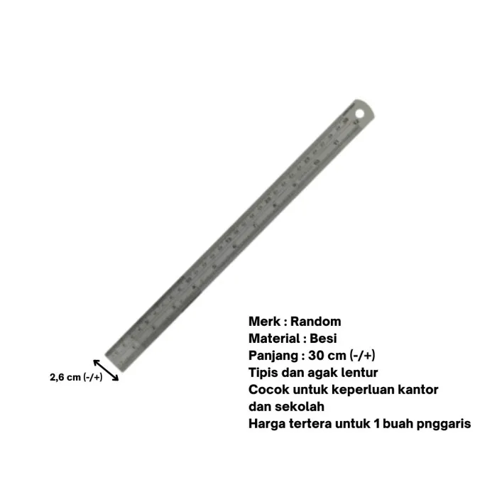 Penggaris Besi Penggaris 30 cm Penggaris Panjang | Lazada Indonesia