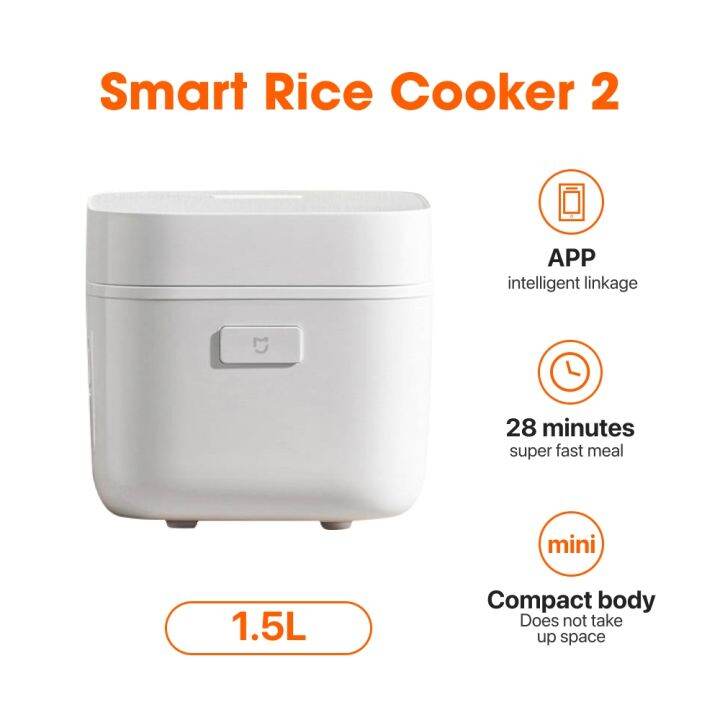 Xiaomi Mi Electric Mini Rice Cooker 1.5L Small Cook Machine Intelligent Appointment LED Display ...