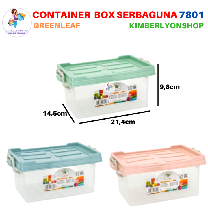 Container Q Seven Box Tempat Penyimpanan 1,7 Liter 7801 Green Leaf ...