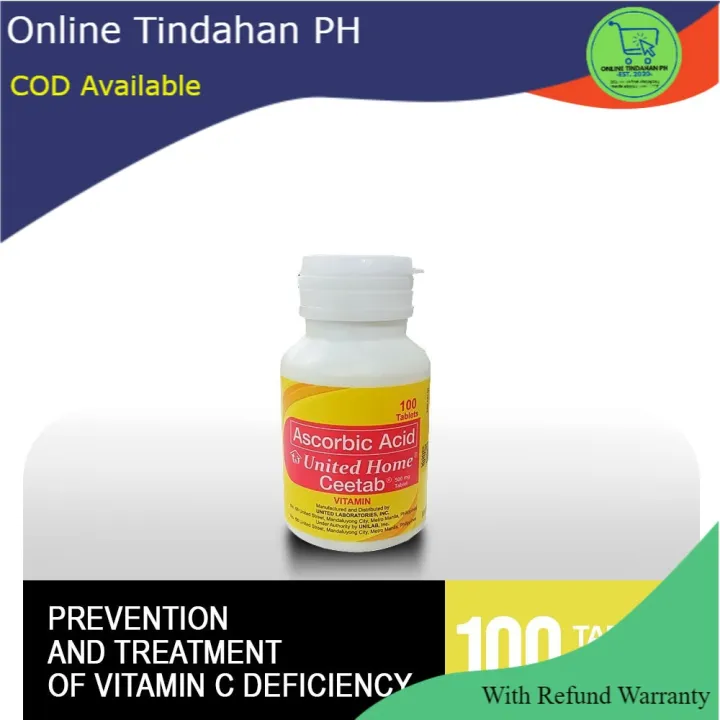 United Home Ceetab (Ascorbic Acid) (For Immunity) 100S | Lazada PH