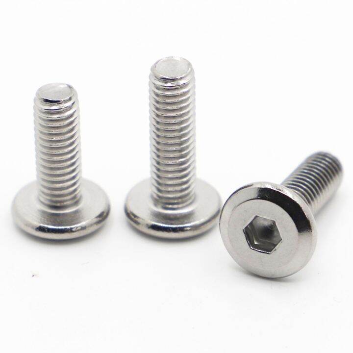 5-20pcs 304 Stainless Steel Large Flat Hex Hexagon Socket Head Allen ...