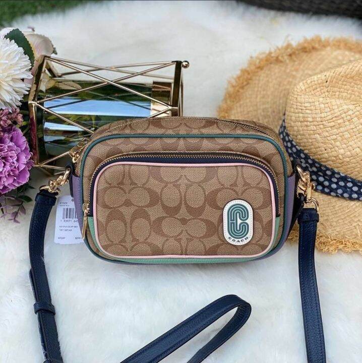Coach 91009 Signature Nylon Monogram Unisex Sling Bag - Khaki | Lazada PH