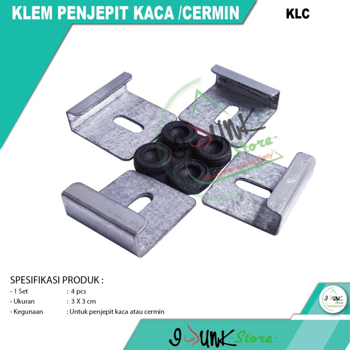 KLEM JEPIT ASAHI / PLAT KLEM PENJEPIT KACA CERMIN WASTAFEL UK 3 X 3 ...