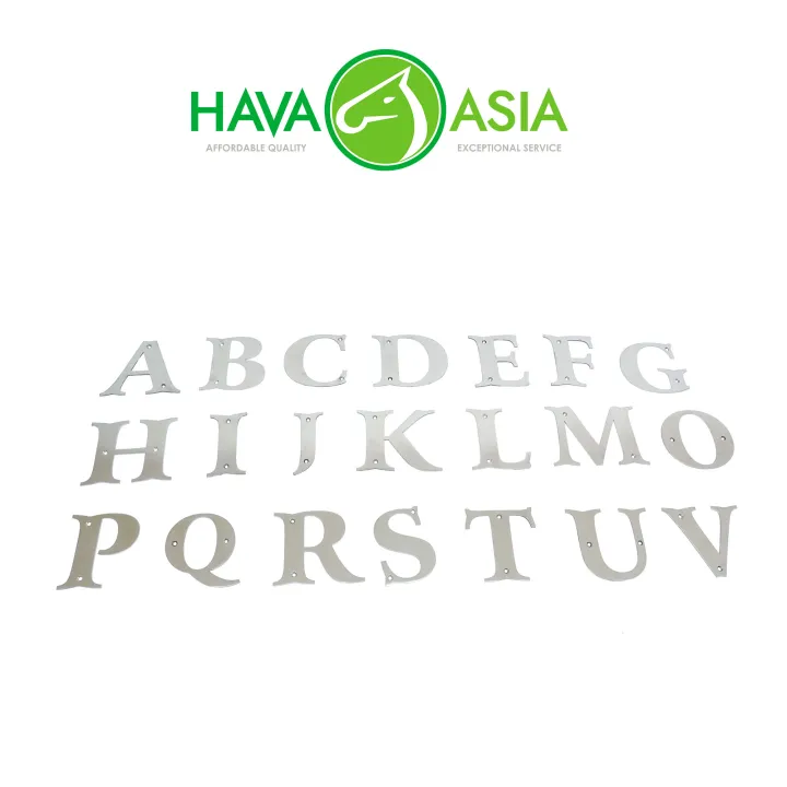 HavaAsia House Letter 4 Inches Arrus Flush Type (Code: HL-A-Z ARRUS BIK 4IN) | Lazada PH